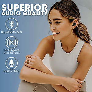 LUXEPODS Bluetooth Earbuds, Ear Buds Wireless Bluetooth 5.0, Earphones, Wireless Earpods Noise Cancelling, Bluetooth Earphones, Wireless Ear Buds, Bluetooth Earbuds Noise Cancelling, True Wireless