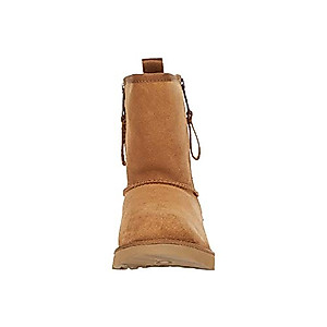 UGG Classic Short Dual Zip II (Toddler/Little Kid/Big Kid) Chestnut 5 Big Kid M