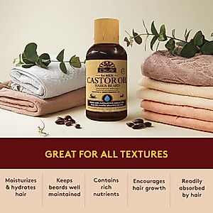 OKAY-MEN Castor Oil Beard and Hair Growth Oil Light-weight 4oz