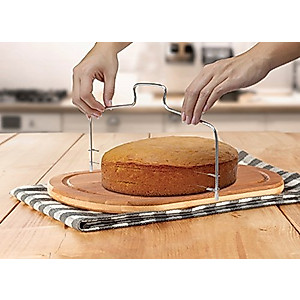 Mrs. Anderson’s Baking Adjustable 2-Wire Layer Cake Cutter and Leveler, Stainless Steel