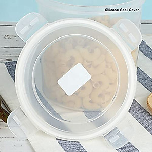 TIAN CHEN Reusable Soup Container with Lid Refrigerator, 2pcs Airtight Round Pickle Jar, Tall Bread Proofing Box, Commercial Storage Bulk Food Organization, Leak Proof, BPA Free (1pcs 50oz,1pcs 109oz)