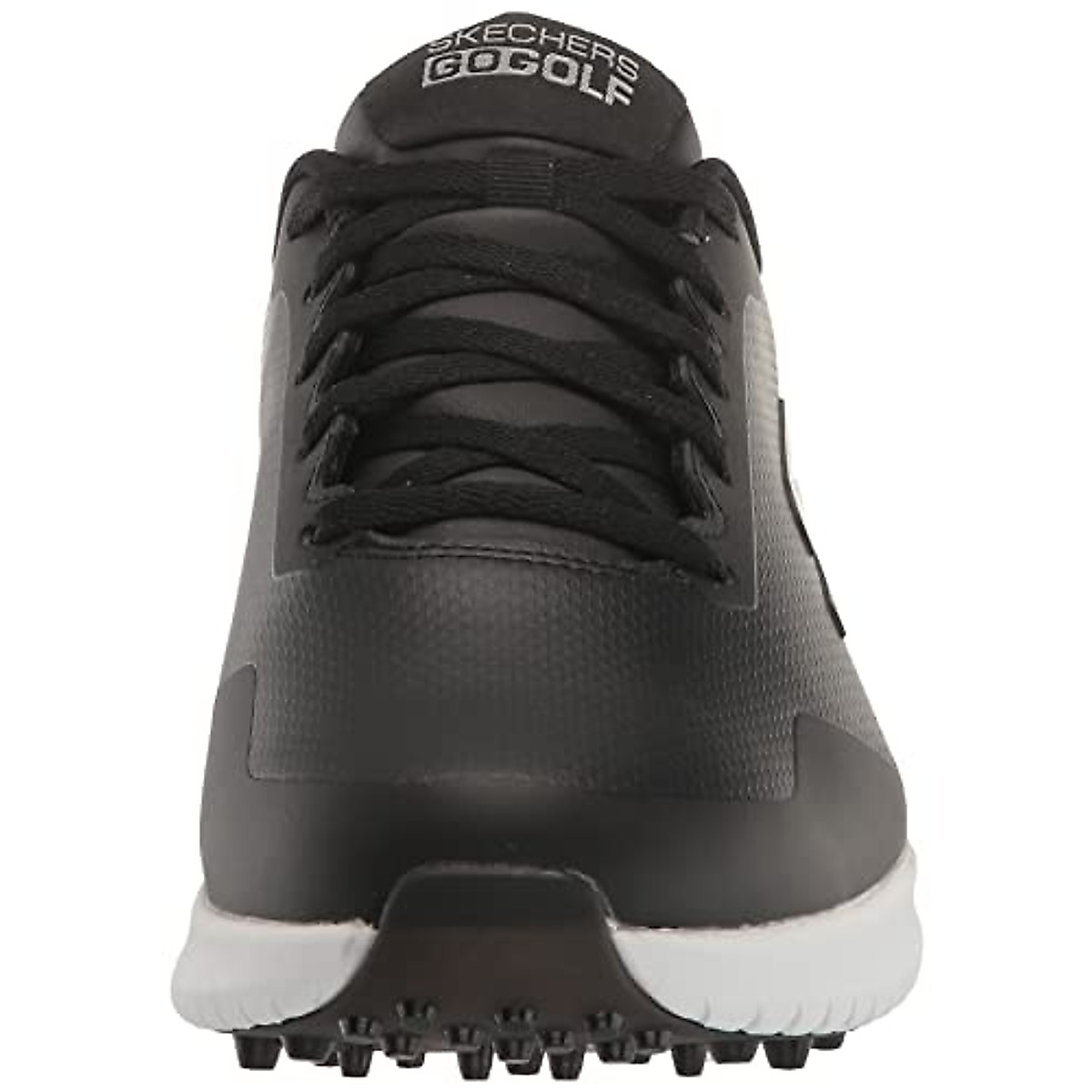 Skechers Men's Max 2 Arch Fit Waterproof Spikeless Golf Shoe Sneaker, Black/White, 12 Wide