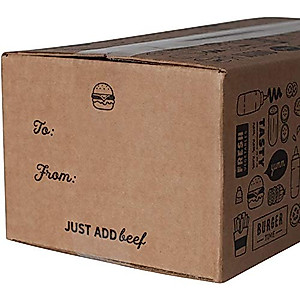 Hamburger Grilling Gift Set – Includes Smoker Box & Smoking Chips, Spices, Planks, Patty Press, Grill Scraper and More