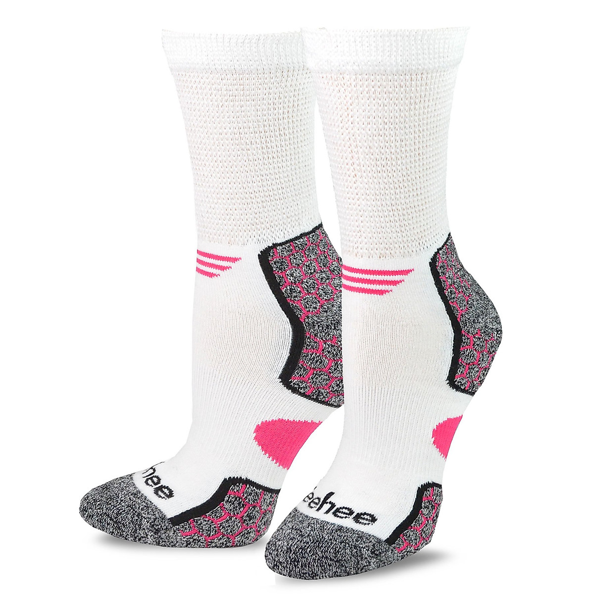 No Binding Viscose from Bamboo Colorful Diabetic Crew 6-Pairs Socks for Women (9-11, Basic)