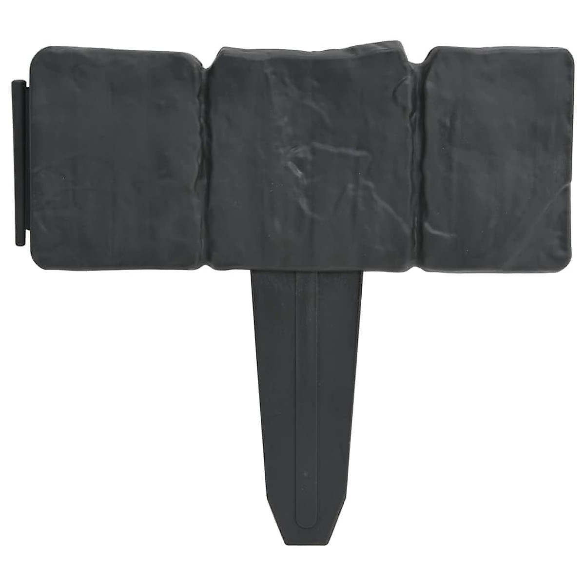 VRAXO Plastic Garden/Lawn Fence Stone Look 41 pcs 32.8',Garden Borders & Edging-7.92lbs