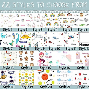 TTRhome Personalized Water Bottle with Names, Custom Clear Plastic Water Bottles for Boys Girls School Sports Gym Travel - 26oz/780ml