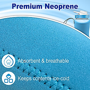 RonJea 2Pcs Sleeve for 22oz Cirkul Water Bottle, Neoprene Sleeve to Keep Your Water Cold & Protect Your Bottle, Compatible with 22oz Plastic & Stainless Steel Cirkul Water Bottles (Blue)