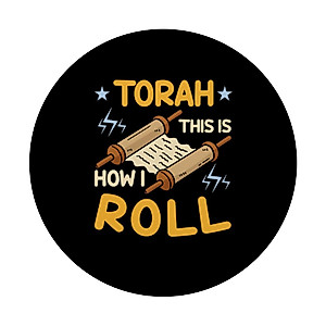 Simchat Torah Scroll This Is How I Roll Bar Bat Mitzvah Gift PopSockets Standard PopGrip