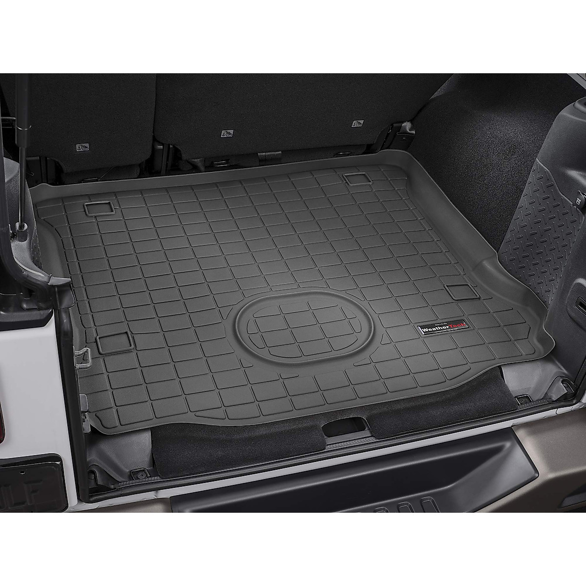 WeatherTech Cargo Trunk Liner for Jeep Wrangler Unlimited 4-Door, Wrangler JK Unlimited 4-Door - Behind 2nd Row (40745) Black