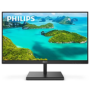 Philips Computer Monitors "241E1S 24" Frameless Monitor, 1920x1080 Full HD IPS, 106% sRGB, 75Hz, FreeSync, VESA, 4Yr Advance Replacement", black (Renewed)
