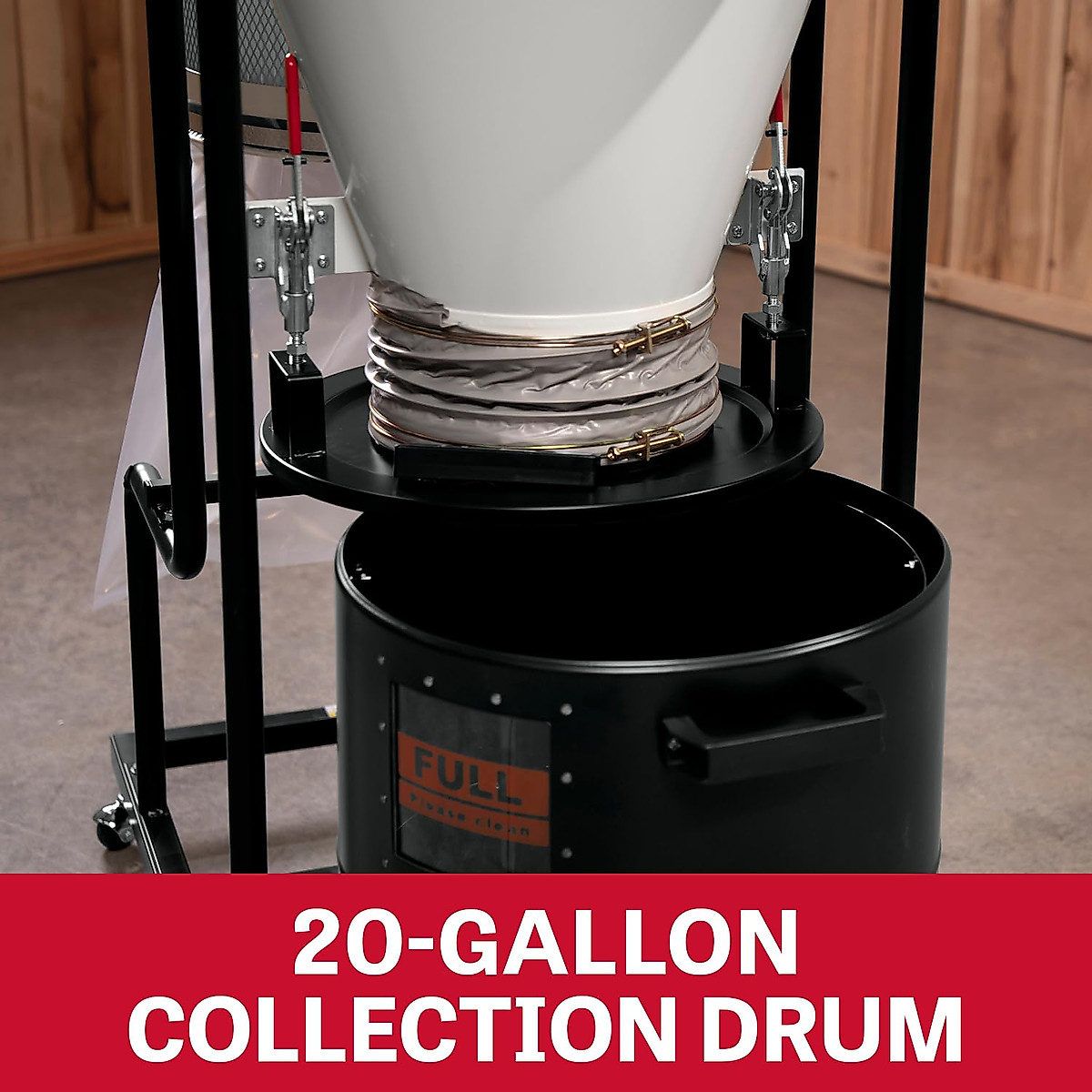 JET Cyclone Dust Collector, 2-Micron Filter, 1-1/2 HP, 1Ph 115V (Model JCDC-1.5)