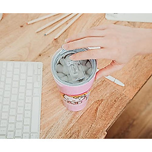 Silver Buffalo Sanrio Hello Kitty Graffiti Rainbow Double-Walled Stainless Steel Travel Tumbler | Holds 22 Ounces