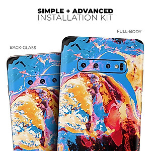 DesignSkinz Liquid Abstract Paint V31 Protective Vinyl Decal Wrap Skin Cover Compatible with The Samsung Galaxy S20 (Screen Trim & Back Glass Skin)