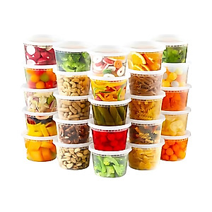 ASK WHOLESALE Food Storage Containers, 16 oz, Deli Containers With Lids: Leakproof, Microwave/Dishwasher/Freezer Safe, BPA-Free Plastic, Reusable, Ideal for Soups, Stews, Deli Foods, Pack of 80