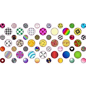 StickerTalk Decorated Camera Dots Webcam Covers, 1 Sheet of 32 Stickers at .25 inches Diameter, 21 Stickers at .375 inches Diameter.