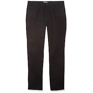Amazon Essentials Men's Athletic-Fit 5-Pocket Comfort Stretch Chino Pant (Previously Goodthreads), Black, 34W x 33L
