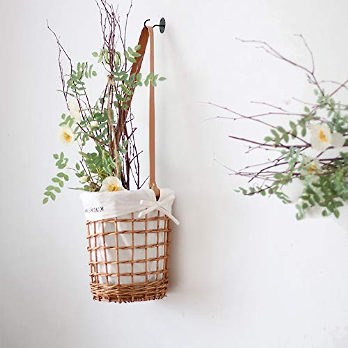 Ceiling Hooks for Hanging Plants, Mug Cup Hooks Screw in White Vinyl Coated Heavy Duty Wall Hooks for Hanging