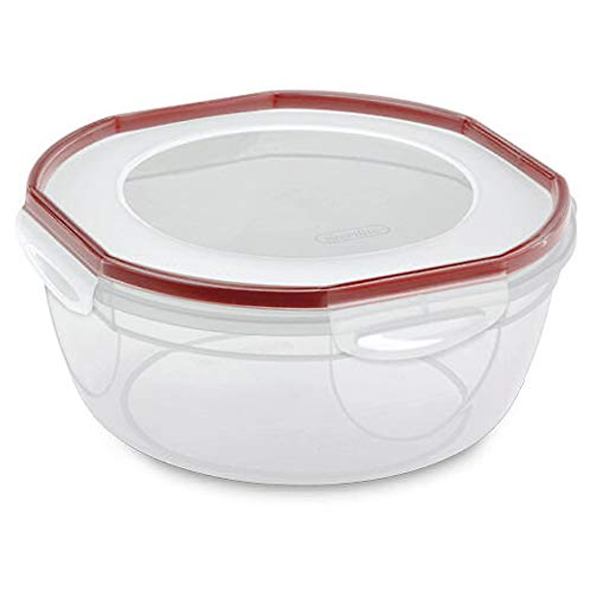 Sterilite Ultra Seal Multipurpose 4.7 Quart Plastic Food Storage Bowl Container with Latching Lid for Storing and Serving, Clear (8 Pack)