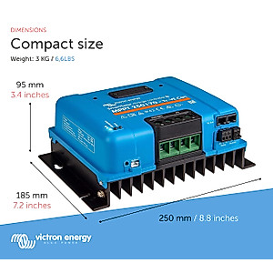 Victron Energy SmartSolar MPPT Tr VE. Can 250V 70 amp 12/24/36/48-Volt Solar Charge Controller (Bluetooth)
