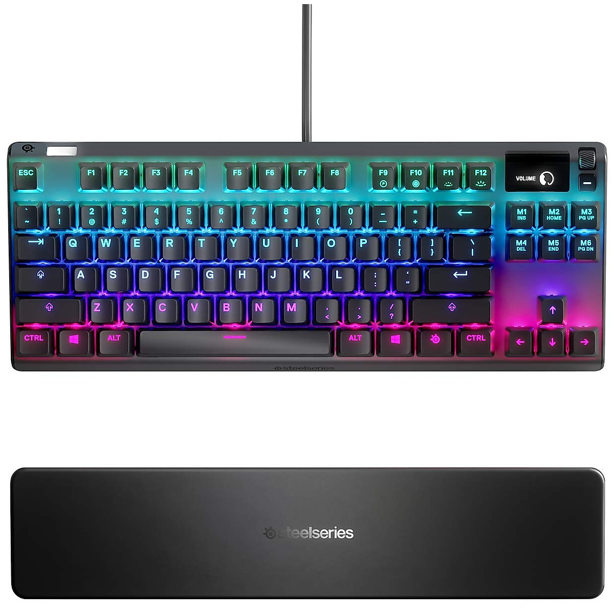 SteelSeries Apex 7 TKL - Mechanical Gaming Keyboard - OLED Display - Brown Switches - American (QWERTY) Layout