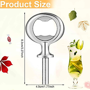 Metal Bottle Opener Kit Blank Bottle Opener Stainless Steel Open Inserts Hardware for Wedding Wine Party DIY Project Craft Wood Turning(Silver,7 Pieces)