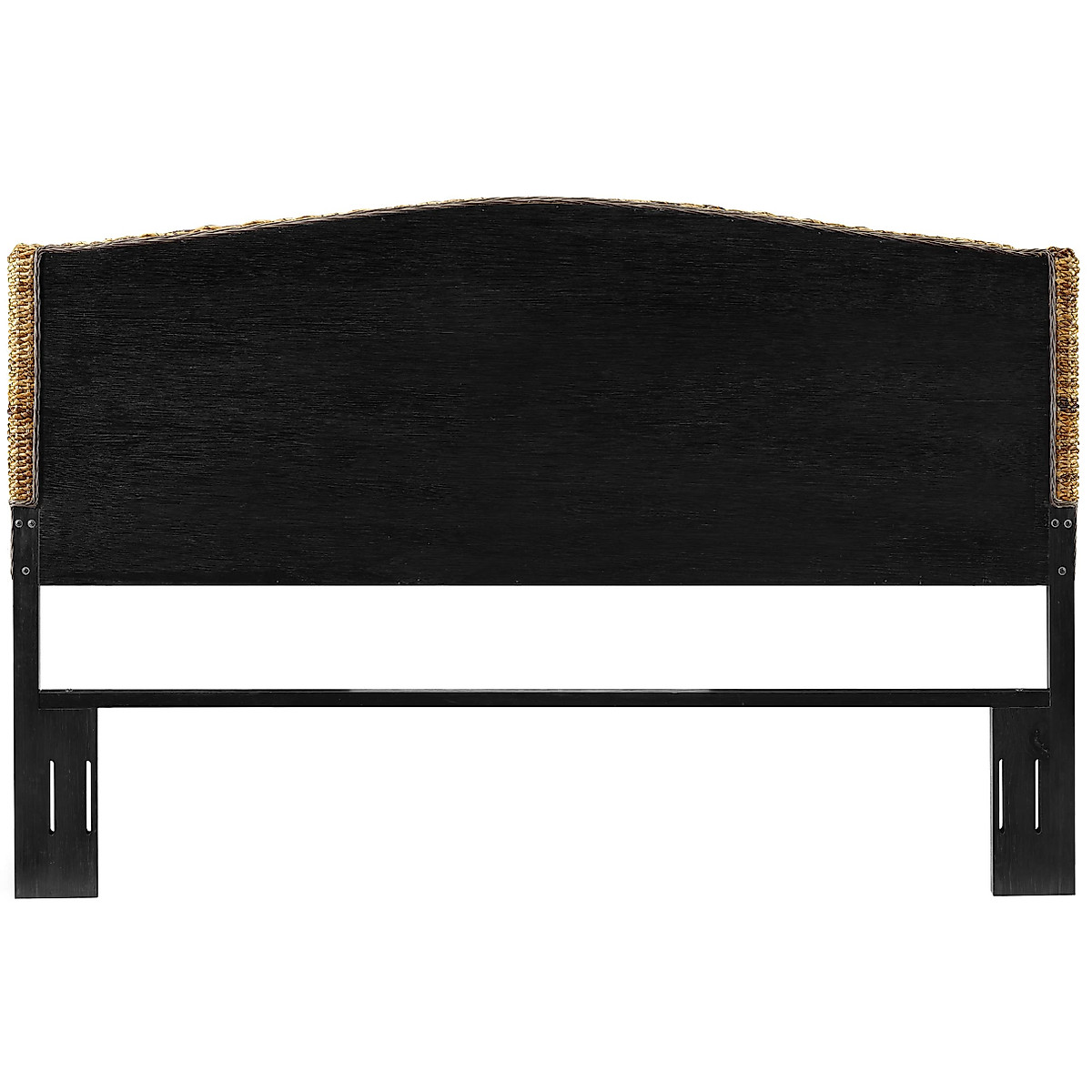 Crosley Furniture Serena Handwoven Natural Fiber Rattan Bed Headboard, Banana Leaf, King