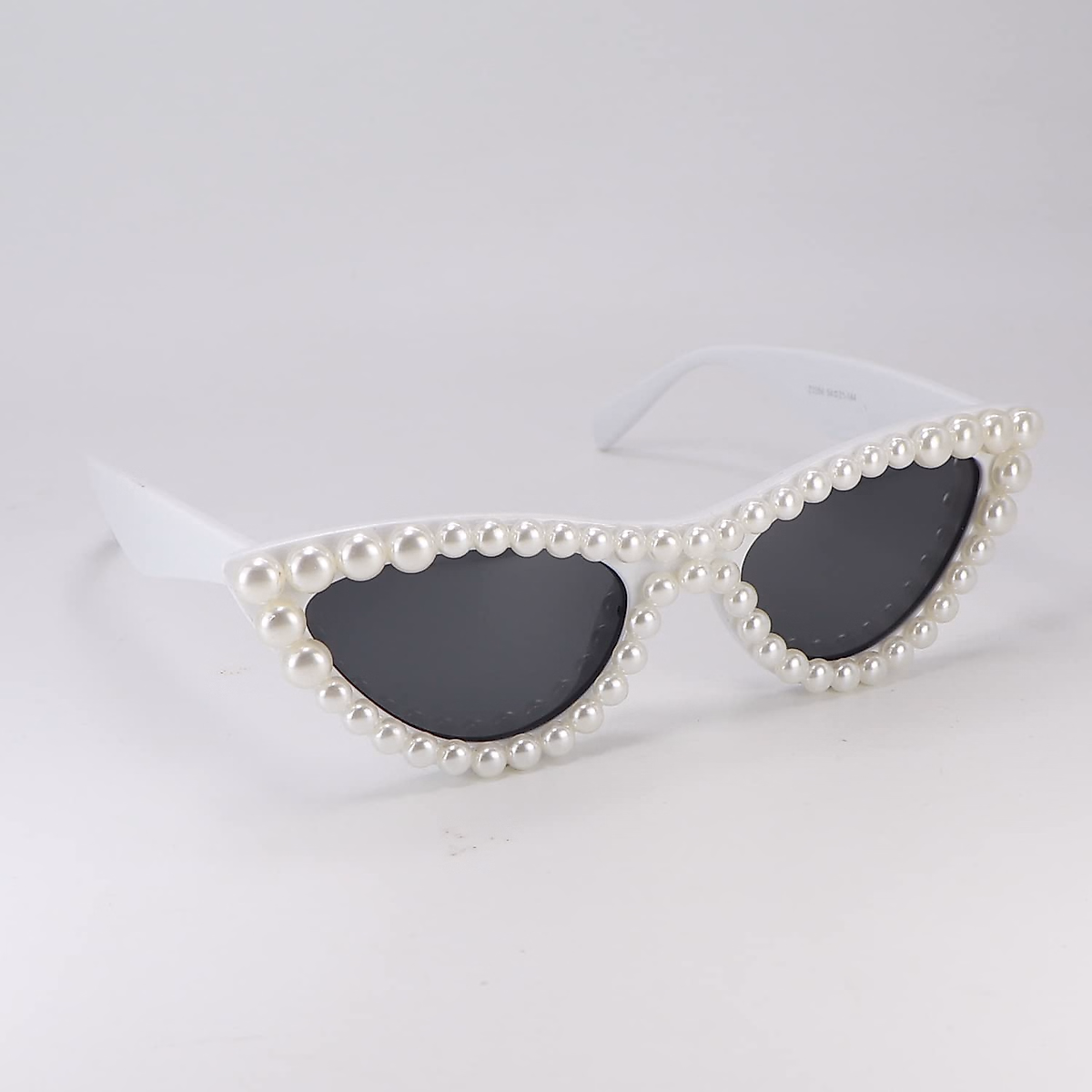 FUPRECIOUS Pearl Cat Eye Sunglasses Womens Cute Fashion Trendy Eyewear