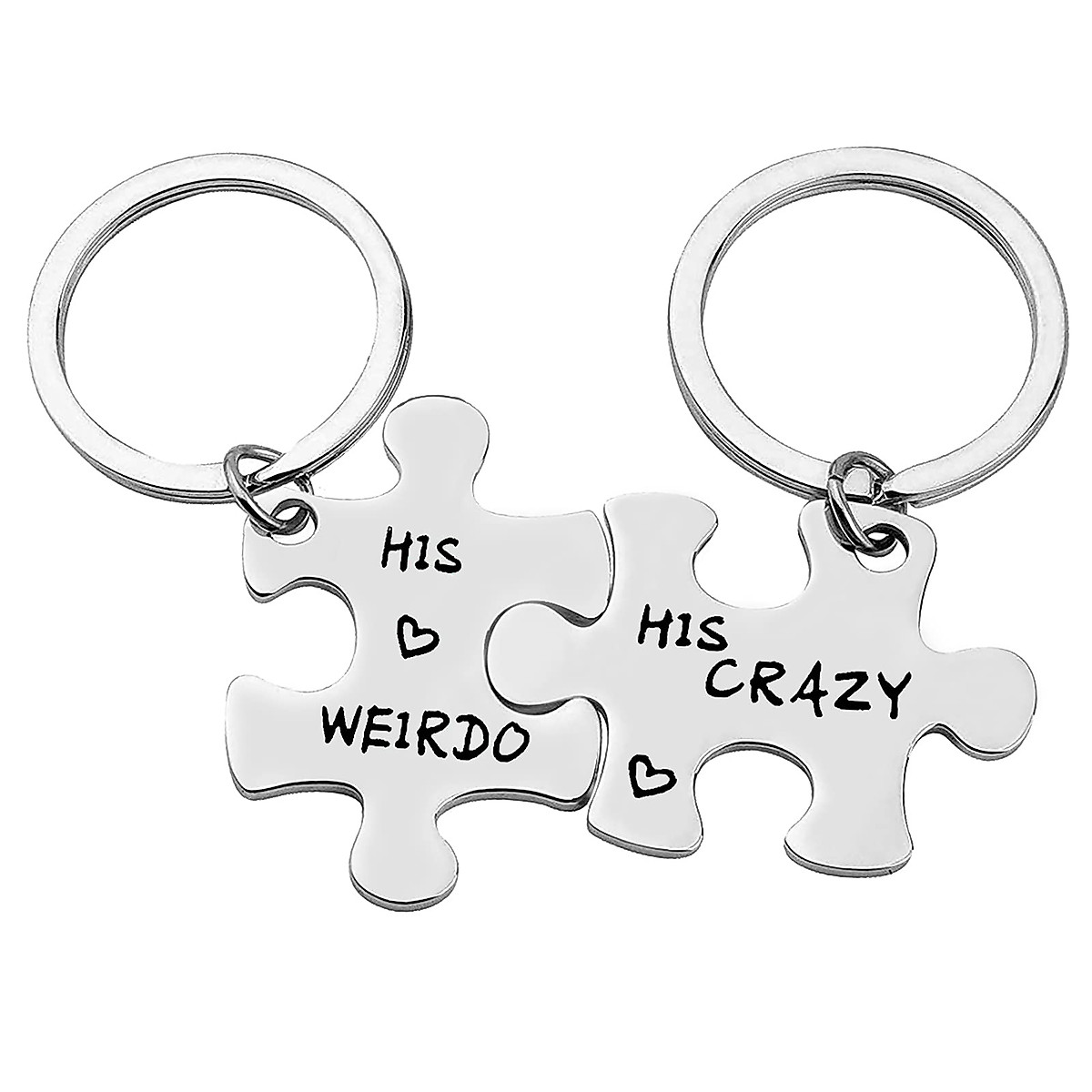 Xiahuyu Gay Couple Gifts for Men His Crazy His Weirdo Keychain Set Gay Pride Gift Gay Boyfriend Gift LGBT Gift Christmas Birthday Gifts Anniversary Valentines Day Gifts for Gay Couple