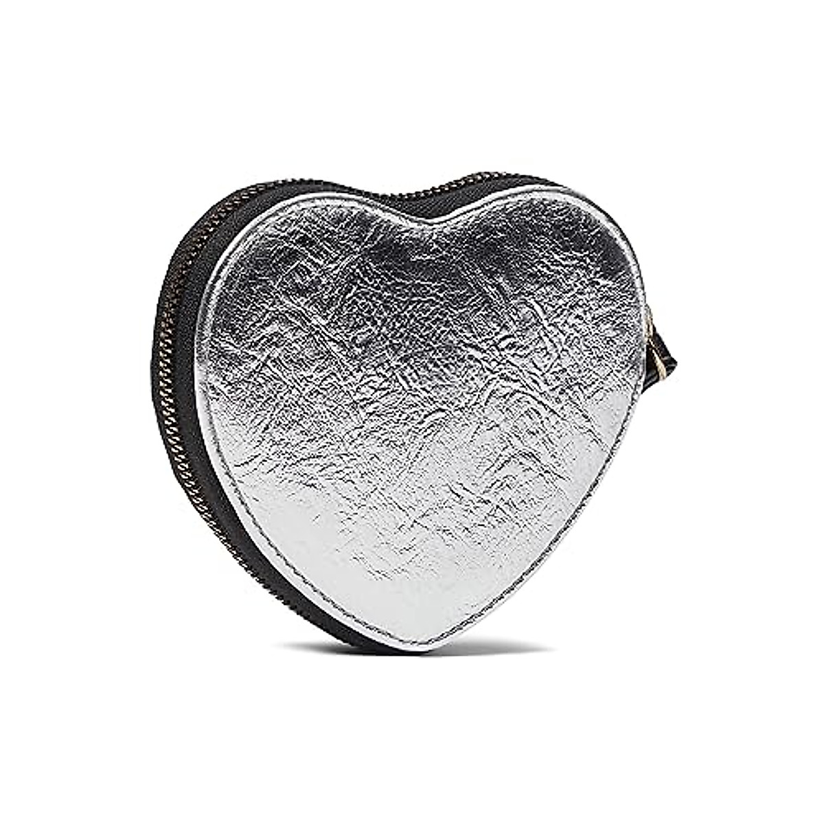 Juicy Couture Shear Genius Heart Zip Around Metallic Silver One Size