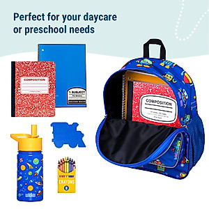 Wildkin 12-Inch Kids Backpack for Boys & Girls, Perfect for Daycare and Preschool, Toddler Bags Features Padded Back & Adjustable Strap, Ideal for School & Travel Backpacks (Robots)