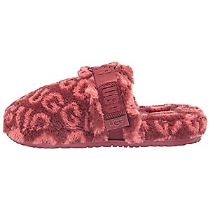 UGG Men's Fluff IT POP Slipper, RED Wine/Terracotta, 9