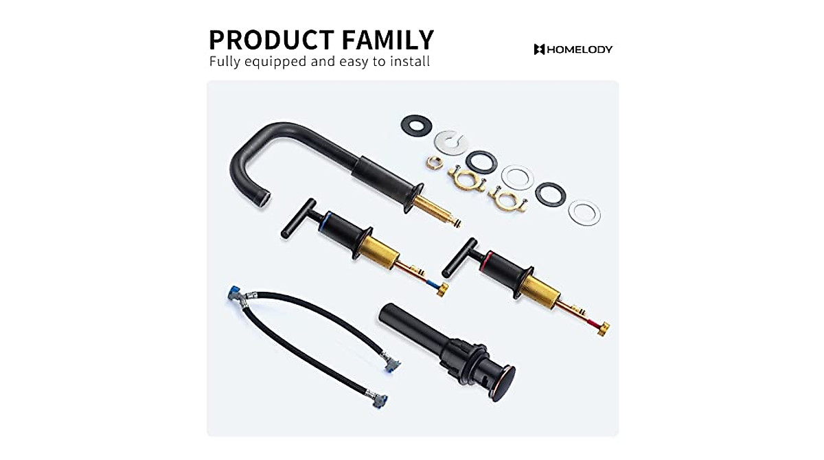 HOMELODY 2 Handle Bathroom Faucet in Oil Rubbed Bronze