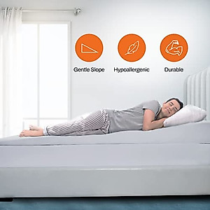Cheer Collection Acid Reflux Bed Wedge Mattress Topper for Sleeping - Gentle Incline Mattress Elevator with Gel-Infused Memory Foam Top to Elevate Head and Upper Body - California King (72" x 84")