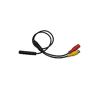 AN81 - RULGS 1PC Car Backup Reverse Camera 4-Pin Male to CVBS RCA Female Connector Signal Power Adapter Wire Harness