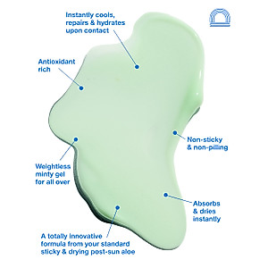 DUNE SUNCARE - The Lifeguard - Miracle Rescue Aloe Vera Gel for All-Over Sunburn Relief, Instantly Cooling, Hydrating Moisturizer, Non-Sticky, Fragrance Free (8.4 Fl Oz)