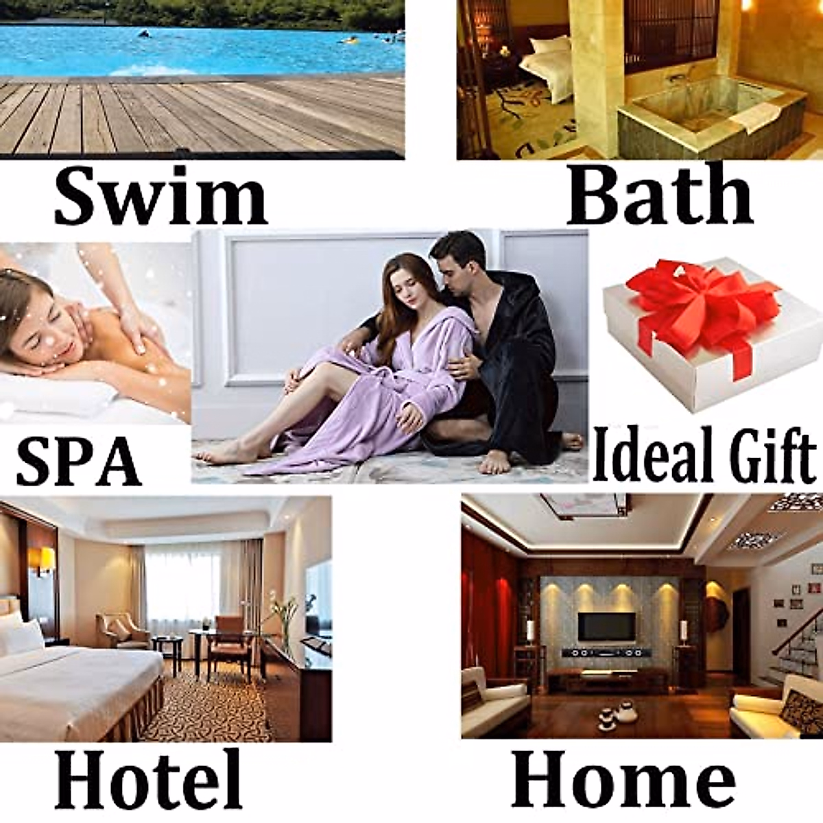 Flygo Women's Long Robe with Hood Soft Warm Full Length Sleepwear Luxurious Plush Fleece Winter Ladies Robes (X-Large, Green)