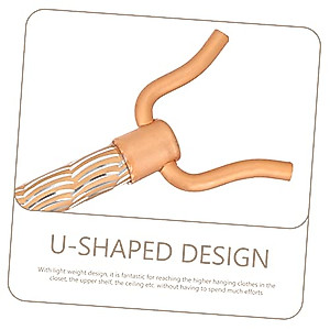 Veemoon 2pcs Curtain Rod Hooks Outdoor Curtain Stainless Steel Retractable Clothesline Adjustable Clothesline Pole Retractable Laundry Pole Clothes Stretcher Pole Outrigger Telescopic Rod