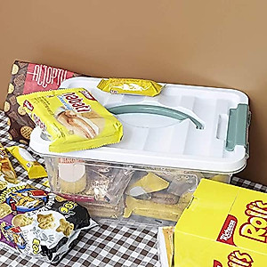 Yarebest 6-pack Clear Latch Box, 6 Quart Plastic Storage Box with Lid