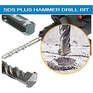 SDS-Plus Rotary Hammer Rock Drill Bit 5Pcs 5/8 in.x 6 in. Carbide Tip Drill Mason Concrete Bricks