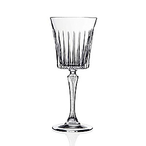 RCR Cristalleria Italiana Crystal Glass Drinkware Set (Water/Wine Goblet (10 oz) - 4 Piece)