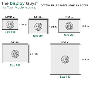 TheDisplayGuys - 100-Pack #32 Cotton Filled Cardboard Paper Jewelry Boxes Gift Case - Pastel Pink (3.3" x 2.3" x 1.0") - for Shipping or Storage