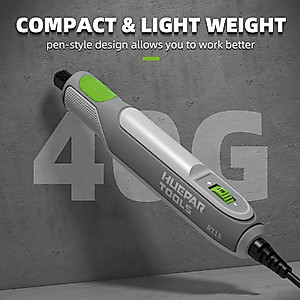 Huepar Tools Rotary Tool kit, Rotary Tool Set with Stand, 51 PCS Accessories(Keyless Chuck), 4 Variable Speed18,000RPM, Ideal for DIY, Woodwork & Hobby Craft, Dremel Compatible - RT18