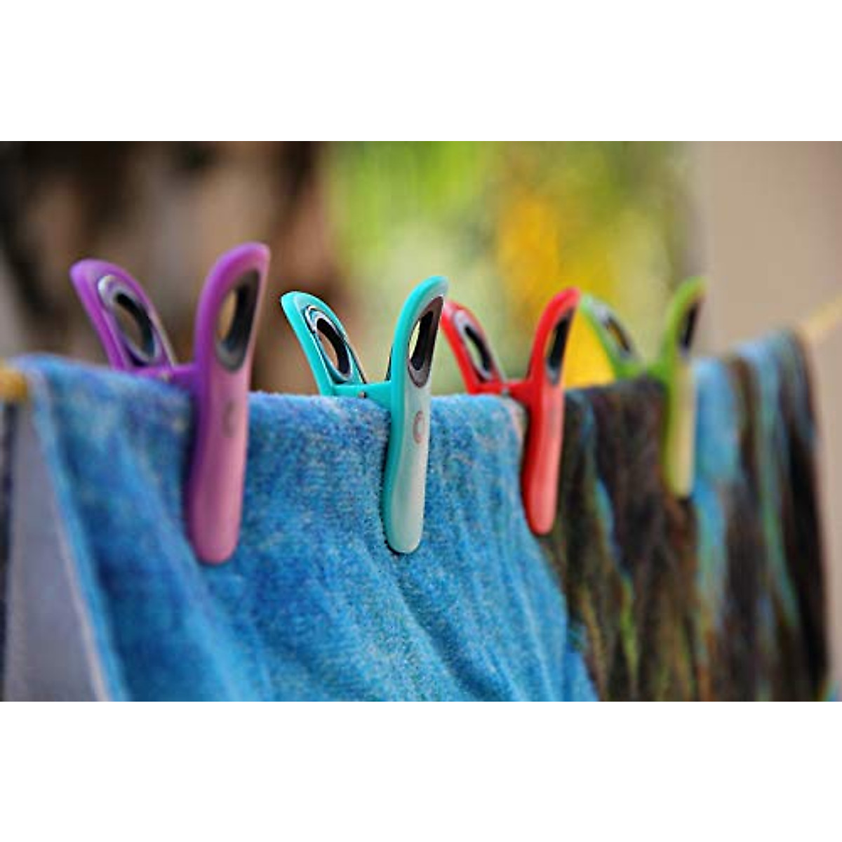 Beach Towel Clips for Pool Chairs, Beach Chairs and Cruise Ship are Vacation Essentials - 3” No Rust Stainless Steel, Premium Durability and Unmatched Quality Keeps Towel From Blowing Away (Turquoise)