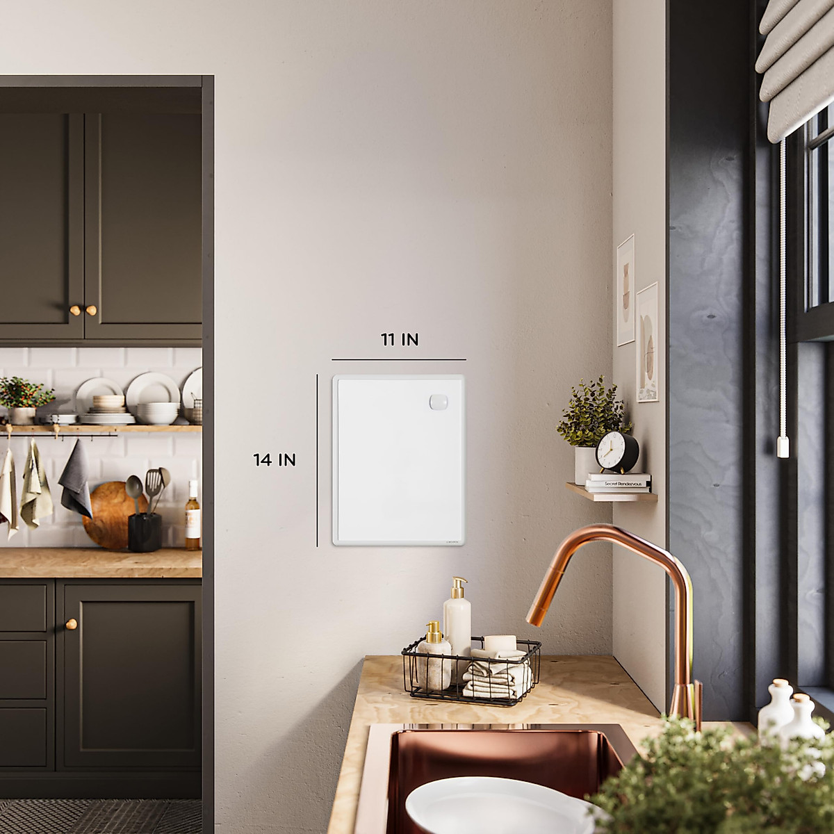 U Brands Contempo Magnetic Dry Erase Board, 11 x 14 Inches, White Frame