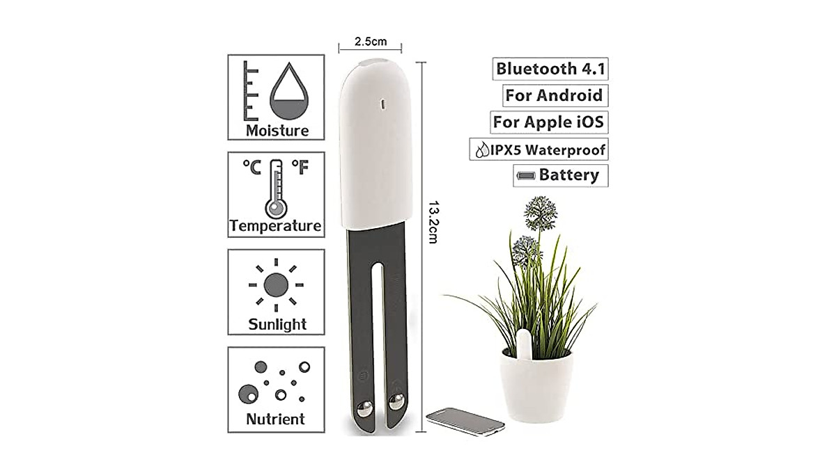 Soil Moisture Meter 4 in 1 Plant Water Monitor for Indoor Plants