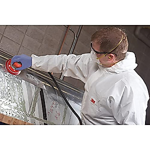 3M Protective Disposable Coveralls, Bulk Pack of 25 White Coveralls, Hooded with Elastic Cuff, Two-way Zipper, Antistatic Protection, XL, 4510-BLK-XL