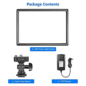 Neewer Ultra-Thin LED Soft Light Panel with LCD Display, Built-in Lithium Batteries, Dimmable Bi-Color 3200-5600K CRI95+ On Camera Video Light for Photography YouTube TikTok Live Stream Zoom Meeting