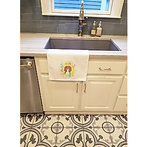 Caroline's Treasures WDK3457WTKT Cavalier King Charles Spaniel Ruby Easter White Kitchen Towel Set of 2 Dish Towels Decorative Bathroom Hand Towel for Hand, Face, Hair, Yoga, Tea, Dishcloth, 19 X 25,