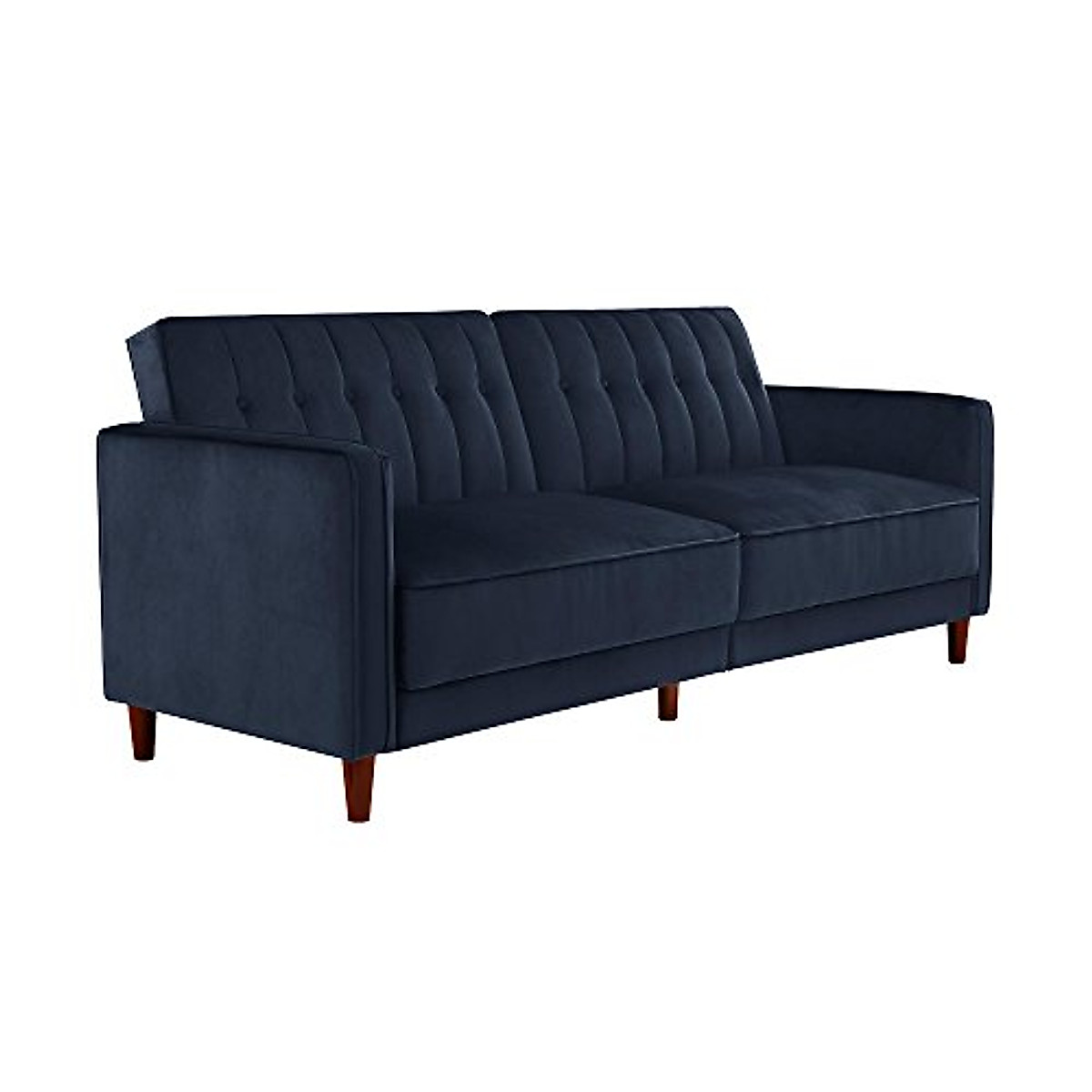 DHP Ivana Tufted Futon, Blue Velvet