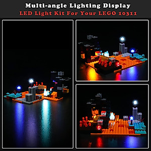 Xunsan LED Light Kit for Lego Minecraft The Nether Bastion 21185 Building Blocks, Lighting Kit Designed for Lego 21185 Set, Standard Version - NOT Included Lego Model